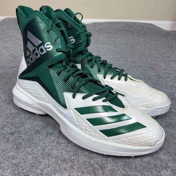 adidas | Shoes | Adidas Mens Football Cleat 9 White Green Shoe Freak ...